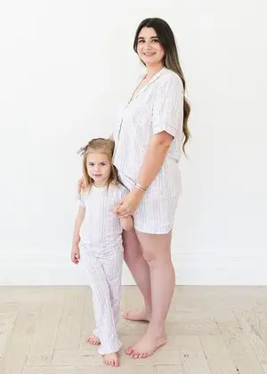 CHARLIE LOU BABY Notch Collar Pajama Set