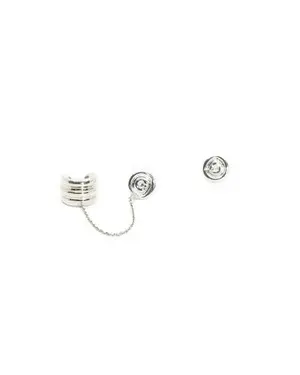 Fry Powers Ear Chain Stud Earrings - Silver