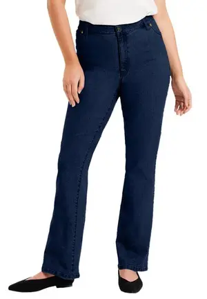 JUNE + VIE Fit Bootcut Jeans - Dark Blue