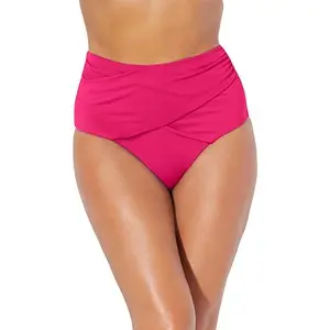 SWIMSUITS FOR ALL High Waist Twist Swim Brief - Rose