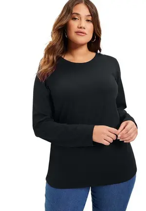 June + Vie Long Sleeve T-shirts For Women