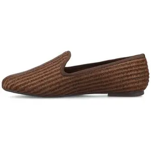 BIRDIES The Starling Raffia Loafer - Mahogany Raffia
