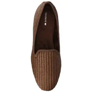BIRDIES The Starling Raffia Loafer - Mahogany Raffia