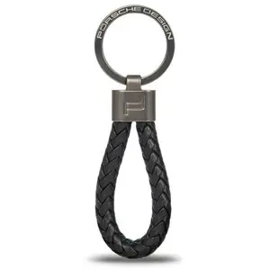 Porsche Design Key Ring With Braided Leather Strap - Black