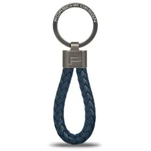 Porsche Design Key Ring With Braided Leather Strap - Dark Blue