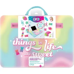 3C4G Make It Real Life Is Sweet Lap Desk & Sticker Set - Multicolored