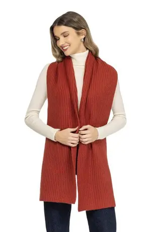 Gorski Cashmere Knit Scarf - Red
