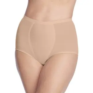 SECRET SOLUTIONS Brief Power Mesh Firm Control 2 Pack Nude