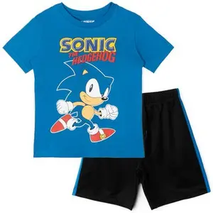 SEGA T-shirt And Mesh Shorts Set - Blue/black