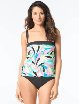 COCO CONTOURS Bella Bra Sized Bandeau Blouson Tankini Top