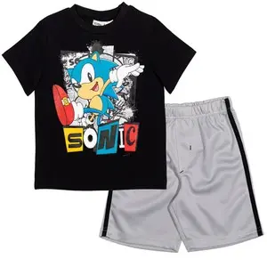 SEGA T-shirt & Mesh Shorts Set - Black/gray