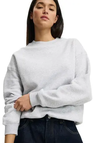 COTTON ON Oversized Fleece Crewneck Sweatshirt