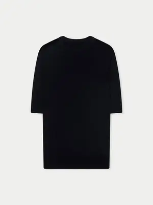 Gobi Cashmere Silk Blend Crew Neck T-shirt - Blue Graphite