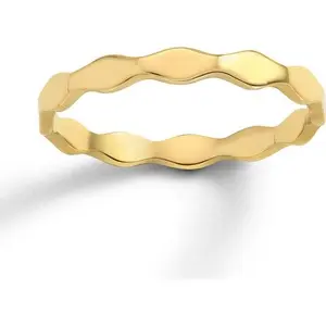 MAZIN JEWELS Scalloped Band Ring - Gold