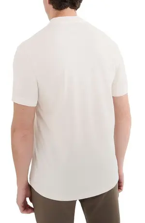 URBAN PERFORMANCE Pima Cotton Tech Piquet High Neck Polo - Ivory