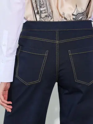 CALLAS MILANO Jane Cotton Stretch Trousers - Blue