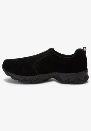 KINGSIZE Suede Slip-on Shoes With Elastic Insets