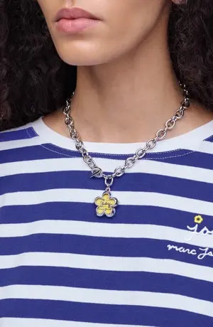 Marc Jacobs Daisy Puzzle Locket Chain Necklace