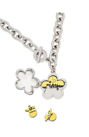 Marc Jacobs Daisy Puzzle Locket Chain Necklace