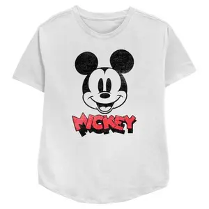 MICKEY & FRIENDS Mickey Mouse Retro Headshot Graphic T-shirt