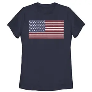 LOST GODS Ornate American Flag Short Sleeve Graphic T-shirt - Navy Blue