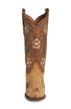 CIRCLE G Floral Embroidered Western Boot - Sand