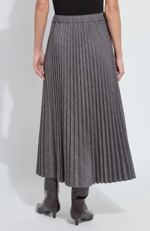 Lyssé Pierra Pleated Ponte Midi Skirt