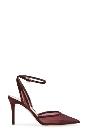 GIANVITO ROSSI Pointed Toe Ankle Strap Pumps