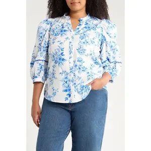 SUGARLIPS Floral Button-up Top