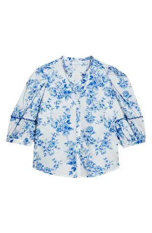 SUGARLIPS Floral Button-up Top