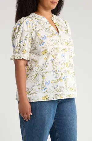 SUGARLIPS Cecily Merryn Floral Cotton Top