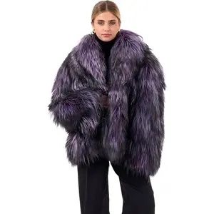 Gorski Collared Goat Jacket - Purple