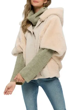 Gorski Cashmere Jacket With Genuine Shearling Trim - Light Beige