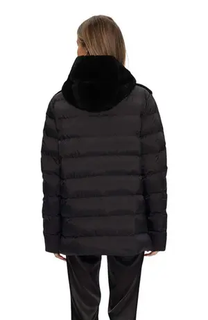 Gorski Shearling Parka - Black/black