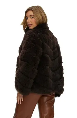 Gorski Genuine Shearling Jacket - Brown