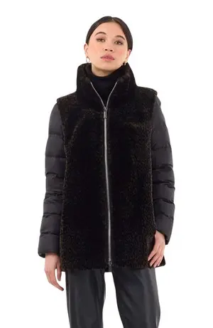 Gorski Shearling Jacket With Detachable Sleeves