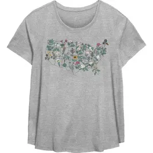LOST GODS State Flower Map Graphic T-shirt