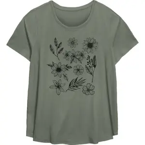 Women's Floral Graphic T-Shirts
