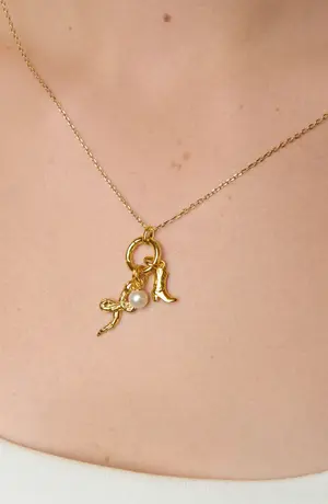 LITTLE SKY STONE Snake Charm Necklace