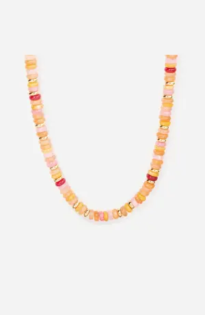 LITTLE SKY STONE Gina Gemstone Necklace - Peach