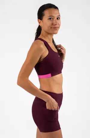 COOLDOWN Katherine Sports Bra - Maroon