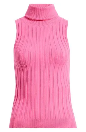 Deluc Sleeveless Turtleneck Sweater - Fuchsia