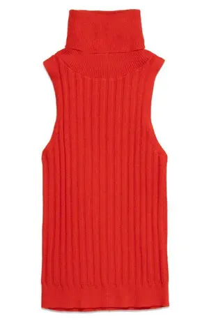 Deluc Sleeveless Turtleneck Sweater - Red