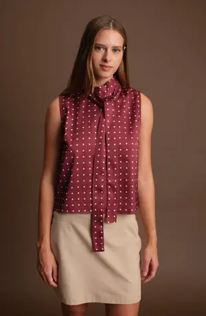 Deluc Justin Sleeveless Satin Top