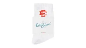 ERIC EMANUEL Eric Emanuel Crew Socks (3 Pair) White/red