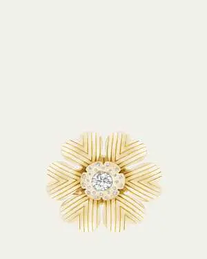 Harwell Godfrey 18k Yellow Gold Camellia Diamond Ring - Yg