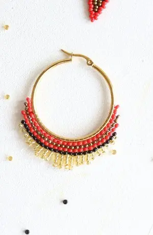 FOSTERIE Luna Duo Embera Earrings - Multi