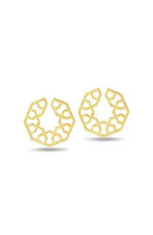 TURQUOISE MOUNTAIN Girih Hoop Earrings - Gold