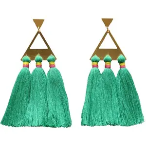 FOSTERIE Fosterie Trío Tasseled Drop Earrings