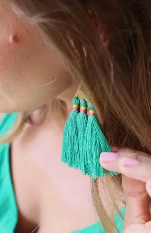 FOSTERIE Trío Tasseled Drop Earrings